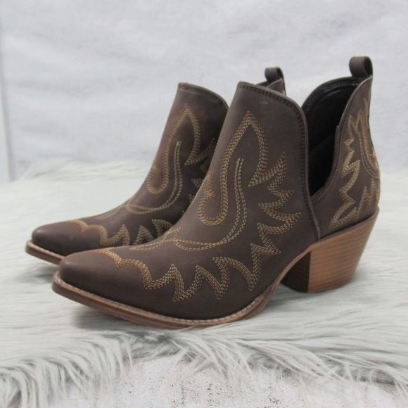 Myra Bag | Shoes | Myra Alba Roja Brown Western Leather Cowgirl Ankle ...